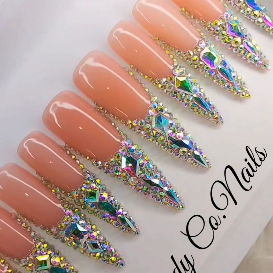 Diamond Ombre Press On Nails – Kandy Co Nails